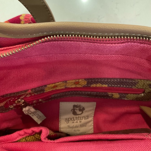 Spartina 449 | Bags | New Spartina 449 Daufuskie Island Floral Handbag Tote Natural Linen ...